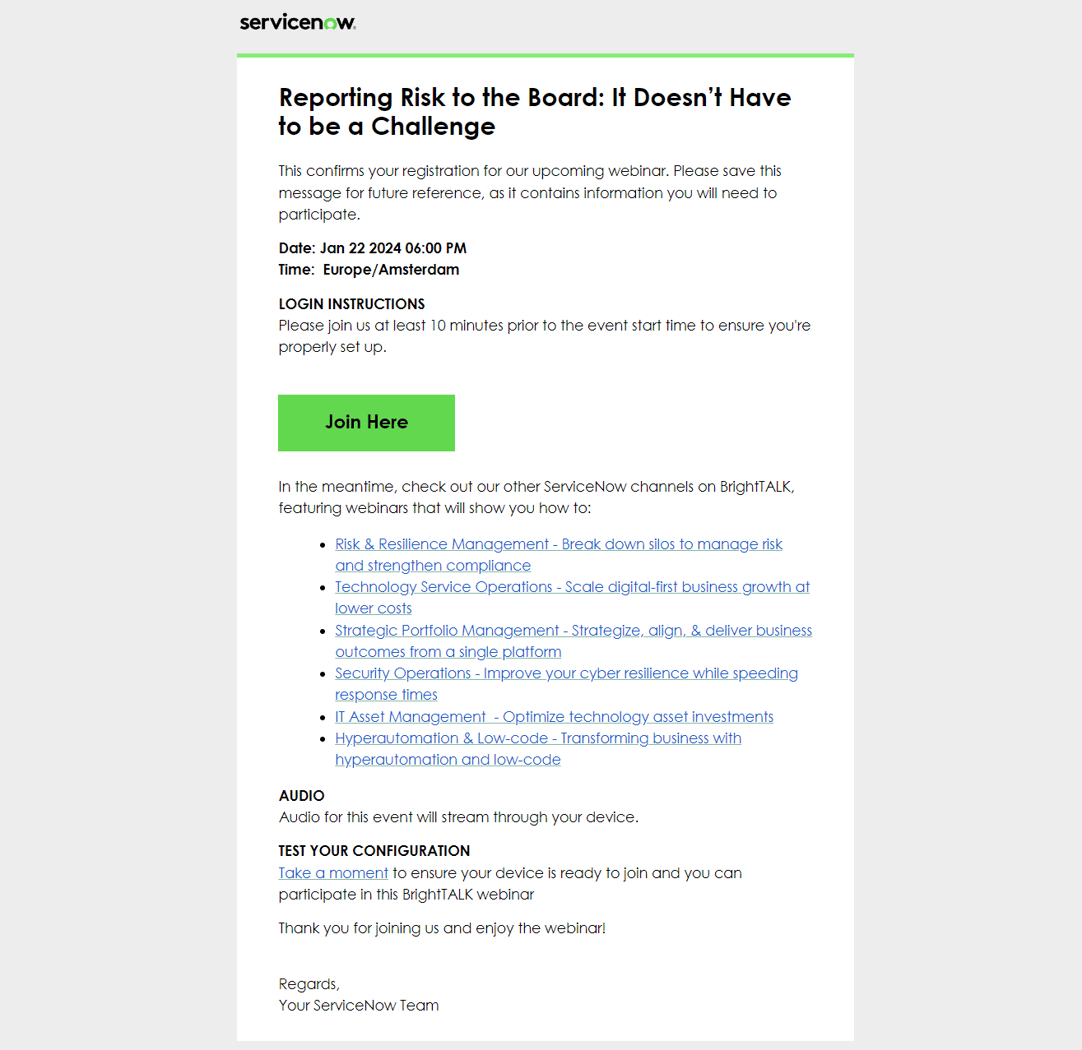 14 exemples d'e-mails de confirmation de webinaire